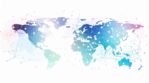 Global Connectivity Conceptual Background With World Map And Network Connections Premium Ai