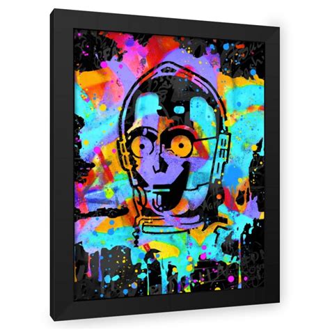 Stephen Chambers 12x14 Black Modern Wood Framed Wall Art Titled C 3po