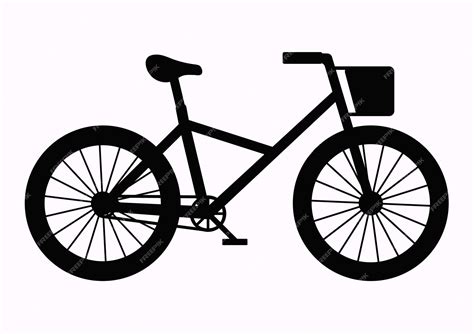 자전거 실루엣 또는 사이클링 블랙 실루엣 프리미엄 벡터