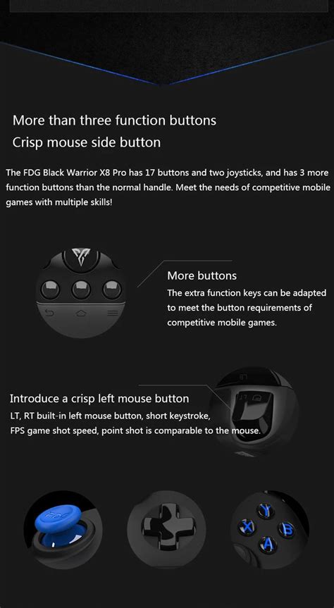 Flydigi X8 Pro Bluetooth 4 0 Wireless Game Pad Controller