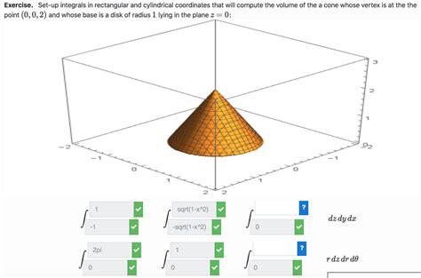 solved exercise set up integrals in rectangular and