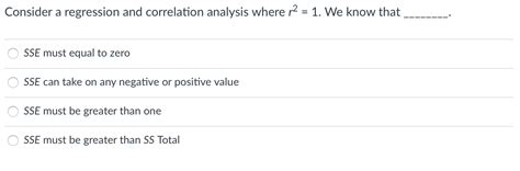 Solved Consider A Regression And Correlation Analysis Where Chegg