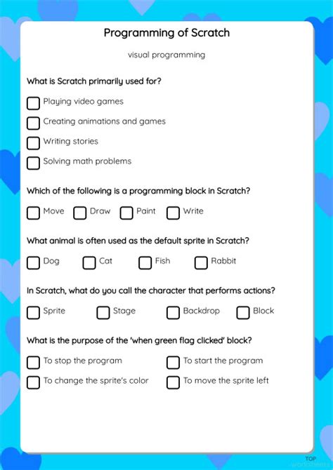 Programming Of Scratch Interactive Worksheet Topworksheets