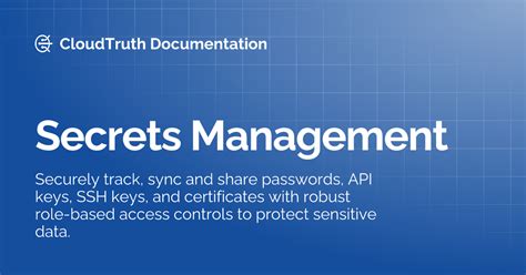 Secrets Management Cloudtruth Documentation
