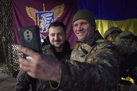 Defiant Zelensky Visits Ukraine Soldiers Near Frontline As Drone