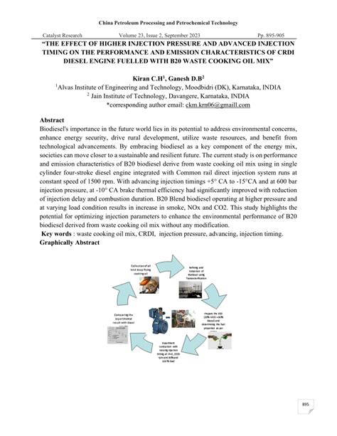 Pdf The Effect Of Higher Injection Pressure And Advanced Injection