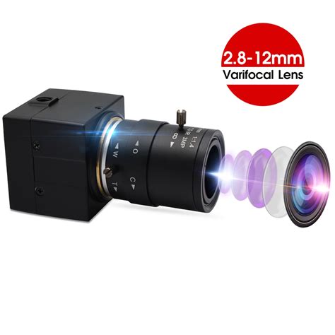 Elp 5mp High Resolution Cmos Ov5640 Mini Varifocal 2 8 12mm Lens Uvc