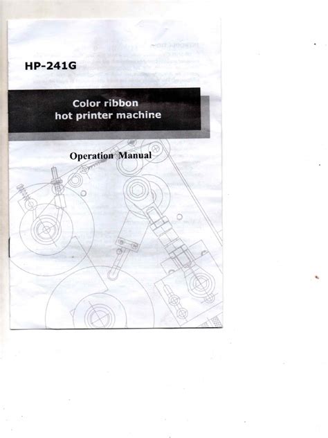 400 Mm Hp 241g Hot Foil Batch Coding Machine Pdf