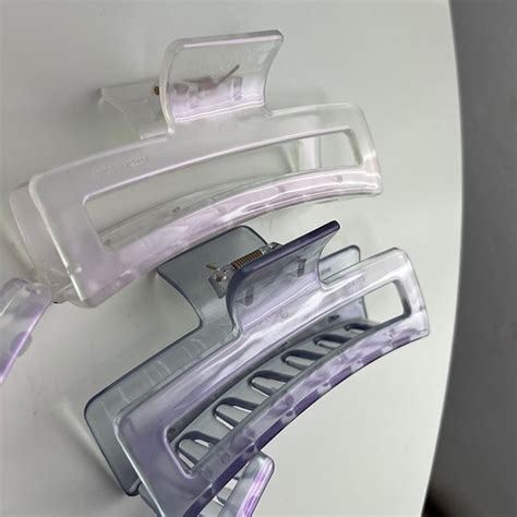 퍼플 오로라 올림머리 대 왕 빅 헤어 집게핀