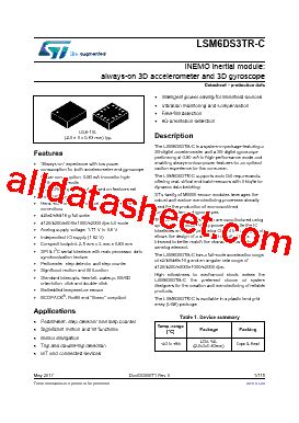 LSM DS TR C Datasheet PDF STMicroelectronics