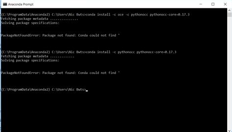 Python Pythonocc Conda Install Broken Stack Overflow