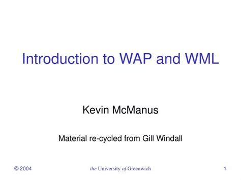 Ppt Introduction To Wap And Wml Powerpoint Presentation Free