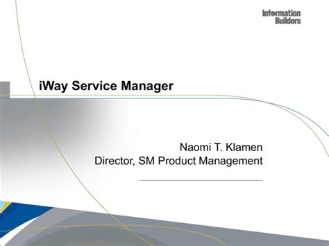iway service manager information builders