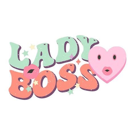Premium Vector A Pink And Green Logo With The Word Lady Boss On It