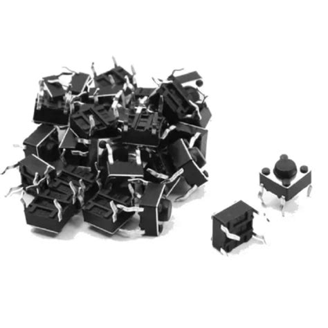10 Botão Microchave Push Button 4 Pinos 6x6x5 Mm Arduino Esp Shopee