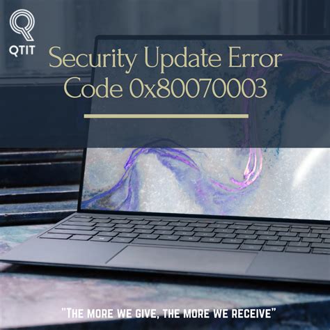 Security Update Error Code 0x80070003 On Windows 10