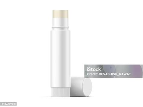 다기능 빈 립밤 용기 튜브는 트위스트 하단 및 상단 캡 모형 3d 렌더링 그림이 있습니다 0명에 대한 스톡 사진 및 기타 이미지 Istock
