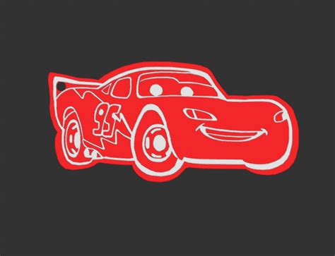 Stl File Lightning Mcqueen Lightning Mcqueen Key Chain・3d Print Design To Download・cults