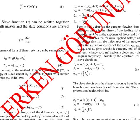 The Block Diagram Of The Non Autonomous Chaotic Secure Communication