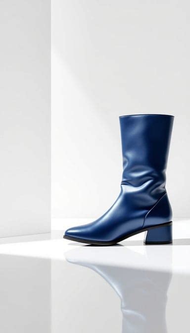 Free Sleek Blue Boots Image Boots Leather Blue Download At Stockcake