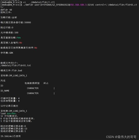 dm8 使用dmfldr装载外部数据 dmfldr replace csdn博客