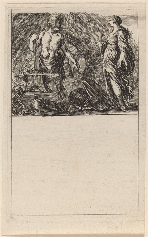 Vulcan And Thetis By Stefano Della Bella Fine Art Print