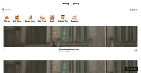 Uber Eats Clone Codesandbox