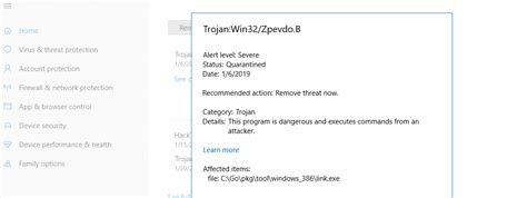 link exe detected as trojan · issue 30644 · golang go · github