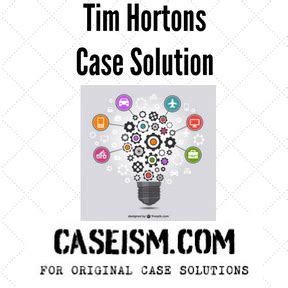 Tim Hortons Case Study Solution For Harvard HBR Case Study
