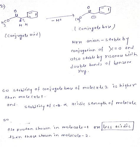 Solved The Protons Shown With The Wedged Dashed Lines In Molecule 1