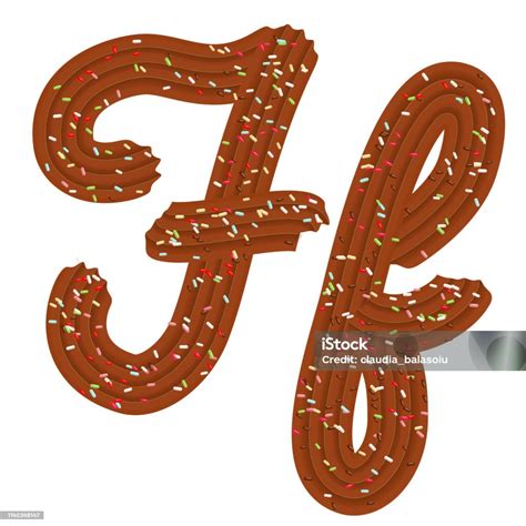 유혹 하는 티 포 그래피 글꼴 디자인입니다 초콜렛 크림과 사탕의 3d 문자 F 0명에 대한 스톡 벡터 아트 및 기타 이미지 0명 거품 내기 디자인 Istock