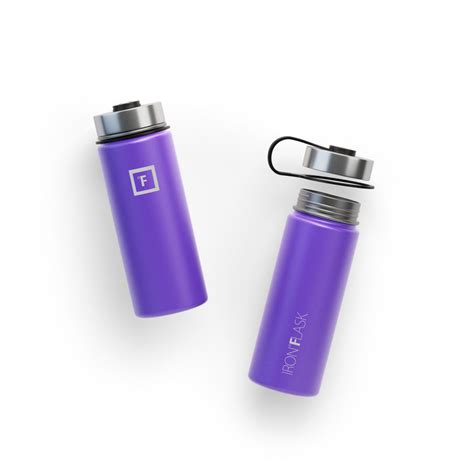Iron Flask Wide Mouth Bottle Sale 18 Oz With Straw Lid Purple