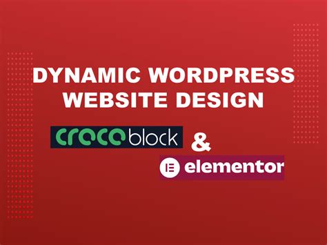 Modern Dynamic Wordpress Website With Elementor And Crocoblock Upwork