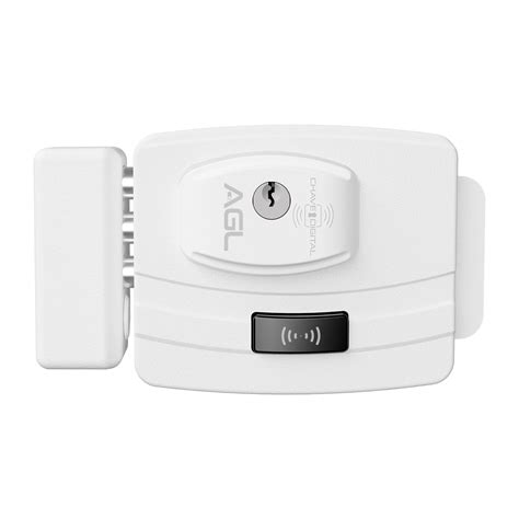 Fechadura Eletrônica Ultra Card Ajustável Chave Branca Agl Madeiramadeira