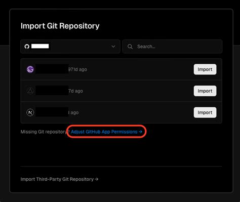 Adjust Github App Permissions Not Working Help Vercel Community