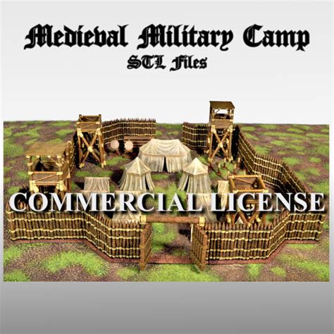 3d Printable Commercial License Medieval Military Camp Stl By Dani Amengual
