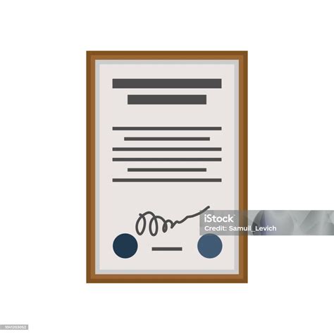 고립 된 인증서입니다 디플로마 기호입니다 수상 아이콘 템플릿입니다 벡터 일러스트 레이 션 0명에 대한 스톡 벡터 아트 및 기타 이미지 Istock