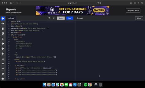 Video Doddi Bhuvanesh On Linkedin Python Programming Atm Simulatior Firsttask Pythonscript