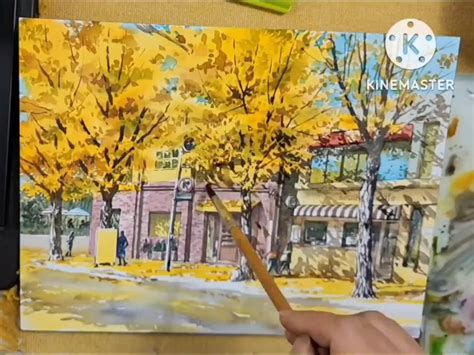 수채화 풍경수채화 풍경스케치 풍경드로잉 수채페인팅 펜스케치 펜드로잉 삼청동풍경 가을풍경 도시풍경 헤렌드 헤렌드서포터즈4기 Watercolor