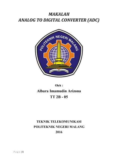 Materi Analog To Digital Converter Adc Pptx