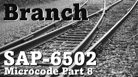 Sap6502 Microcode Branch Instructions Youtube