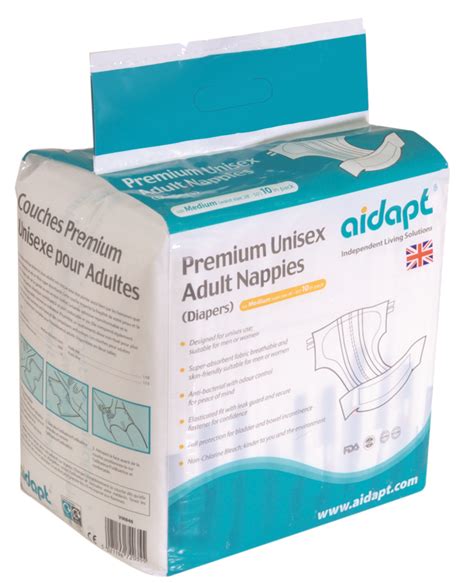 Premium Unisex Adult Nappies Diapers Pack Of 10 Medium