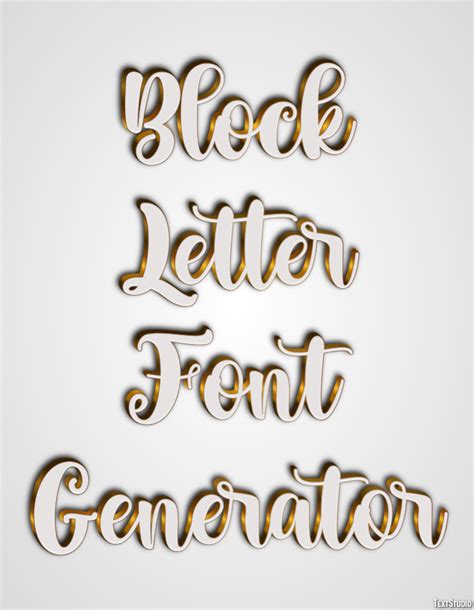 Block Letter Font Generator Text Effect And Logo Design Font