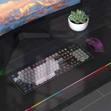 MageGee K Combo Gaming Keyboard And Mouse Combo RGB LED Backlit Keyboard Keys Buttons