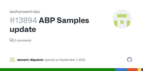 Abp Samples Update Issue Abpframework Abp Github
