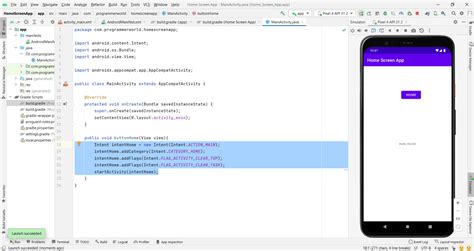 How To Navigate To Home Screen Layoutview From Your Android App