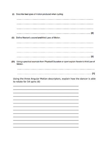 Ocr A Level Pe Angular Motion Teaching Resources