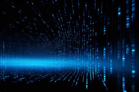 Matrix Style Binary Code Digital Background With Falling Numbers Premium Ai Generated Image