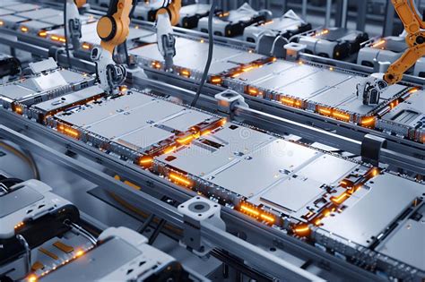 Automated Assembly Line For High Tech Battery Production Stock