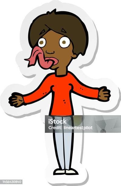 สติกเกอร์ของผู้หญิงการ์ตูนบอกโกหก ภาพประกอบสต็อก ดาวน์โหลดรูปภาพตอนนี้ การพูด เสียงพูด